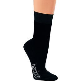 Damen Socken schwarz, Gr&ouml;&szlig;e 35-38
