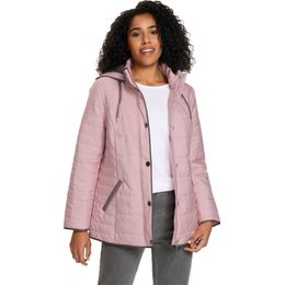 Damen Steppjacke mit Kapuze und Stehkragen hortensie, Gr&ouml;&szlig;e 44