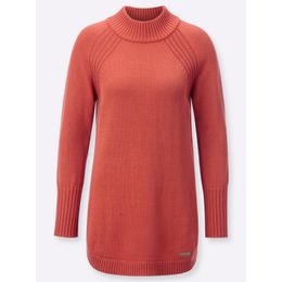 CR&Eacute;ATION L Damen Longpullover mit abgerundetem Saum terra Gr&ouml;&szlig;e 40