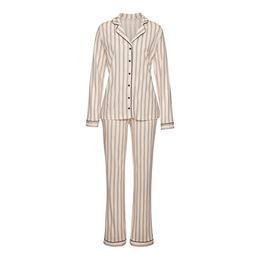 Vivance Pyjama 'Dreams' Damen Gr&ouml;&szlig;e XS/S hellbeige / marine / orange / melone Winterkleid