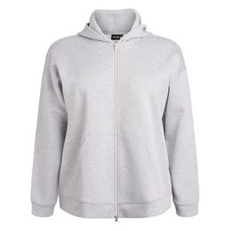 Active By Zizzi Athletic Zip-Up Hoodie 'ATRIE' female Grey size L