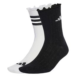 adidas Sportswear Athletic Socks 'Glow Sock 2 Pack' male Black, White size 31-33