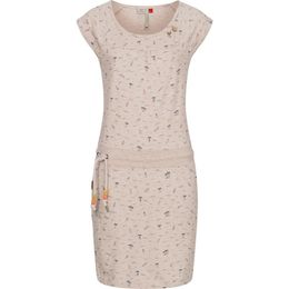 Ragwear Kleid 'Penelope' Damen Gr&ouml;&szlig;e 40 beige / anthrazit / rot
