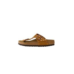 Birkenstock Zehentrenner 'Gizeh Rivet LEVE' Damen Gr&ouml;&szlig;e 38 cognac