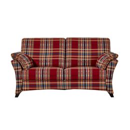 Sofa 2-sitzig rot/kariert - Webstoff Mikado rot Ma&szlig;e (cm): B: 156 H: 93 T: 91.0 Sofas > Sofas nach Material > Stoffsofas &raquo; Sofa DE