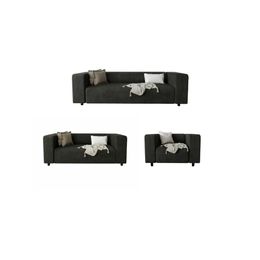 S-STYLE Polstergarnitur 3+2+1 Oskar schwarz Ma&szlig;e (cm): B: 175 H: 65 Sofas > Sofas nach Material > Stoffsofas &raquo; Sofa DE