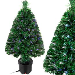 DeubaXXL DE K&uuml;nstlicher Weihnachtsbaum 66cm mit Glasfaserbeleuchtung in 9 Farben 101777