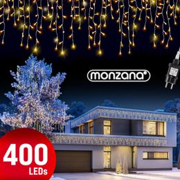 Monzana Regenlichterkette LED Warmwei&szlig; 15m