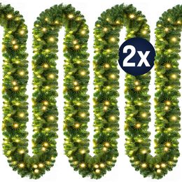 Casaria Weihnachtsgirlande 5m 2er-Set In-/Outdoor