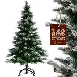 DeubaXXL DE K&uuml;nstlicher Weihnachtsbaum 180cm PVC Schnee-Optik mit Metallst&auml;nder 100909