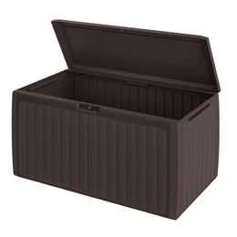 Casaria Gartenbox 290L Braun Board Plus mit Rollen wetterfest