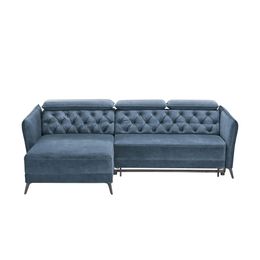 Smart Ecksofa mit Kopfteilverstellung Kavita blau Ma&szlig;e (cm): B: 254 H: 85 T: 199.0 &raquo; M&ouml;bel Kraft