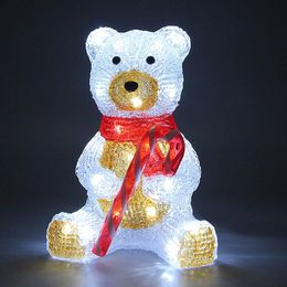 DeubaXXL DE LED Acryl Figur Weihnachten Teddy sitzend 107603