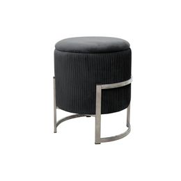 M&ouml;bel Kraft Pouf mit Stauraum schwarz &Oslash;: 40.0 &raquo; M&ouml;bel Kraft