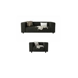 S-STYLE Polstergarnitur 2+1 Oskar schwarz Ma&szlig;e (cm): B: 151 H: 65 Sofas > Sofas nach Material > Stoffsofas &raquo; Sofa DE
