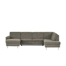 DIVA Wohnlandschaft mit Schlaffunktion grau - Webstoff DIVA braun Ma&szlig;e (cm): H: 90 Sofas > Sofas nach Material > Stoffsofas &raquo; Sofa DE