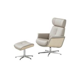 U.N.O uno Sessel-Hocker-Set Arne grau Sessel & Hocker > Sessel nach Material > Leder Sessel &raquo; Sofa DE