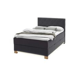 M&ouml;bel Kraft Boxspringbett USB-Anschluss & LED-Beleuchtung Messina grau Ma&szlig;e (cm): B: 121 H: 119 &raquo; M&ouml;bel Kraft