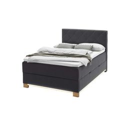 M&ouml;bel Kraft Boxspringbett USB-Anschluss & LED-Beleuchtung Messina grau Ma&szlig;e (cm): B: 121 H: 119 &raquo; M&ouml;bel Kraft
