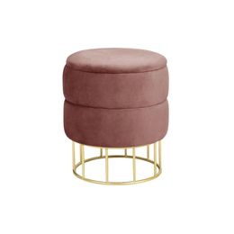 M&ouml;bel Kraft Pouf mit Stauraum rosa/pink &Oslash;: 37.0 &raquo; M&ouml;bel Kraft
