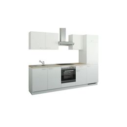 CUBO15 K&uuml;chenzeile mit Elektroger&auml;ten wei&szlig; Ma&szlig;e (cm): B: 270 &raquo; M&ouml;bel Kraft