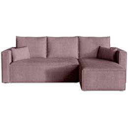 M&ouml;bel Kraft Ecksofa Top rosa/pink Ma&szlig;e (cm): B: 230 H: 85 &raquo; M&ouml;bel Kraft