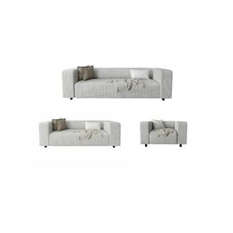S-STYLE Polstergarnitur 3+2+1 Oskar grau Ma&szlig;e (cm): B: 175 H: 65 &raquo; M&ouml;bel Kraft