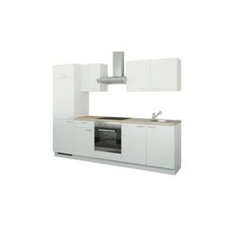 CUBO15 K&uuml;chenzeile mit Elektroger&auml;ten wei&szlig; Ma&szlig;e (cm): B: 270 &raquo; M&ouml;bel Kraft