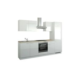 CUBO15 K&uuml;chenzeile mit Elektroger&auml;ten wei&szlig; Ma&szlig;e (cm): B: 270 &raquo; M&ouml;bel Kraft