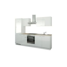 CUBO15 K&uuml;chenzeile mit Elektroger&auml;ten wei&szlig; Ma&szlig;e (cm): B: 270 &raquo; M&ouml;bel Kraft