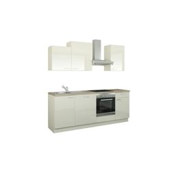 CUBO15 K&uuml;chenzeile mit Elektroger&auml;ten creme Ma&szlig;e (cm): B: 220 &raquo; M&ouml;bel Kraft