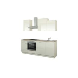 CUBO15 K&uuml;chenzeile mit Elektroger&auml;ten creme Ma&szlig;e (cm): B: 220 &raquo; M&ouml;bel Kraft
