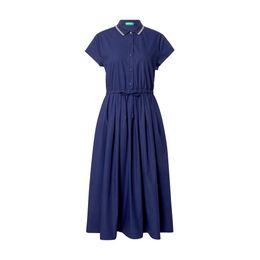 United Colors Of Benetton Kleid Damen Gr&ouml;&szlig;e 42 navy / wei&szlig; Winterkleid