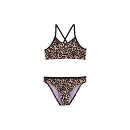 WE Fashion Bikini M&auml;dchen Gr&ouml;&szlig;e 98/104 braun / schwarz