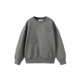 Mango Kids Sweatshirt 'BLOSSOM' M&auml;dchen Gr&ouml;&szlig;e 164 anthrazit
