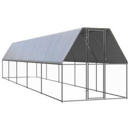 vidaXL Outdoor H&uuml;hnerk&auml;fig mit Komplett&uuml;berdachung 2 m, 10 m, 2 m