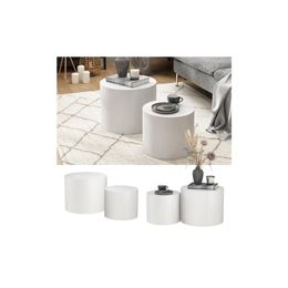 VICCO Couchtisch-Set Giva Wei&szlig; 48 x 38 cm