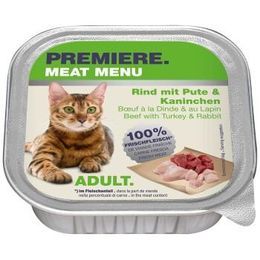Premiere Meat Menu Adult Rind mit Pute und Kaninchen 64x100 g