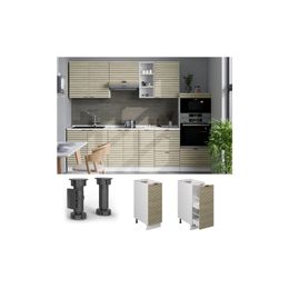 VICCO Apothekerunterschrank Fame-Line Wei&szlig; Eiche gefr&auml;st 30 cm ohne Arbeitsplatte