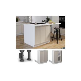 VICCO Regalinselunterschrank Fame-Line Wei&szlig; Grau-Beige gerahmt 60 cm