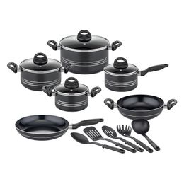 GSW Kochtopf-Set Milano Nero 15-tlg.