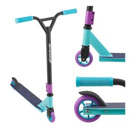 ArtSport Stunt Scooter Retro Purple - Trick Roller f&uuml;r Kinder & Jugendliche - Tretroller Blau Schwarz