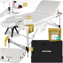 TecTake&reg; 3 Zonen Massageliege, Breite 78 cm, Polsterung 5 cm, mit Aluminiumgestell, 212 x 108 x 90 cm