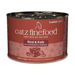 Catz Finefood Nassfutter Katze Classic Adult Rind und Kalb 12x200 g