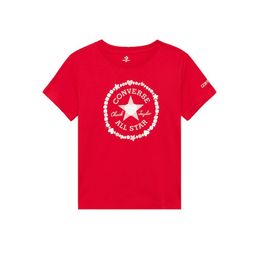 Converse T-Shirt 'VALENTINE'S DAY HEART' M&auml;dchen Gr&ouml;&szlig;e 116/122 rosa / rot / wei&szlig;