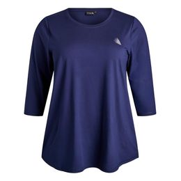 Active By Zizzi Performance Shirt 'Abasic One' female Blue size XXXL