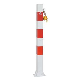 Schake Absperrpfosten Typ 470UVH, umlegbar, f&uuml;r Vorhangschlo&szlig;, zum Einbetonieren, 70x70mm, feuerverzinkt)
