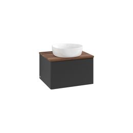 Villeroy & Boch V&B Waschtischunterschrank mit Frontstruktur -Beleuchtung Antao 60x36x50cm, WBP-farbe w. wal, bla m Lac ; Villeroy & Boch (L29112PD)