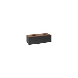 Villeroy & Boch V&B Waschtischunterschrank ohne Frontstruktur Antao 120x36x50cm, HL, WBP w. wal, bla m Lac ; Villeroy & Boch (K24052PD)