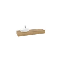 Villeroy & Boch V&B Waschtischunterschrank ohne Frontstruktur -Beleuchtung Antao 160x50cm, HL, WBP-farbe hon. Oa, hon. Oa ; Villeroy & Boch (L15051HN)